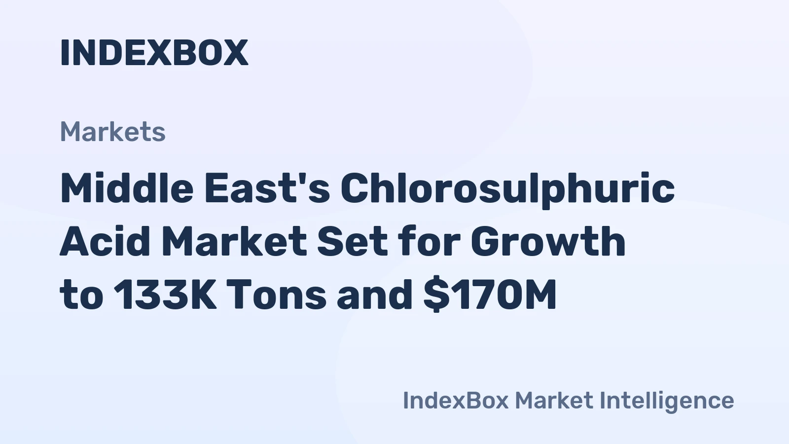 Middle East's Chlorosulphuric Acid Market Set for Growth to 133K Tons and $170M