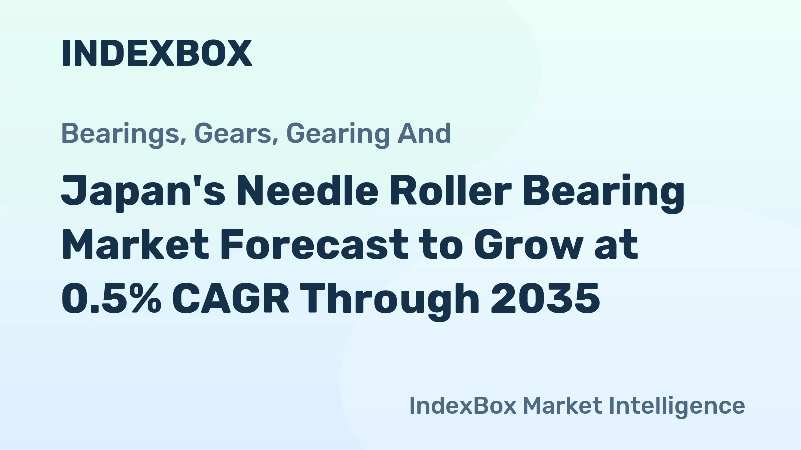 Japan's Needle Roller Bearing Market Forecast to Grow at 0.5% CAGR Through 2035