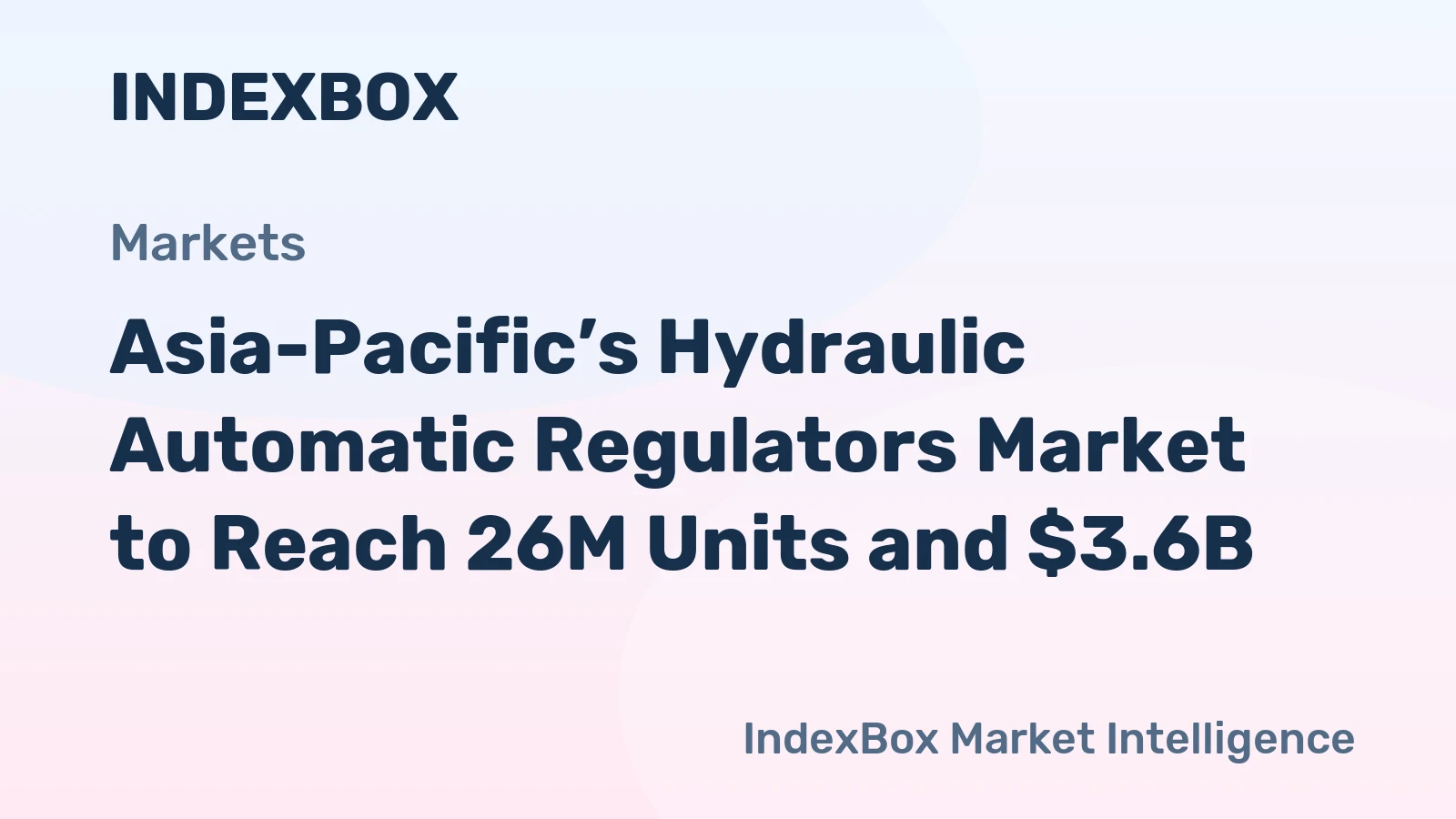 Asia-Pacific’s Hydraulic Automatic Regulators Market to Reach 26M Units and $3.6B