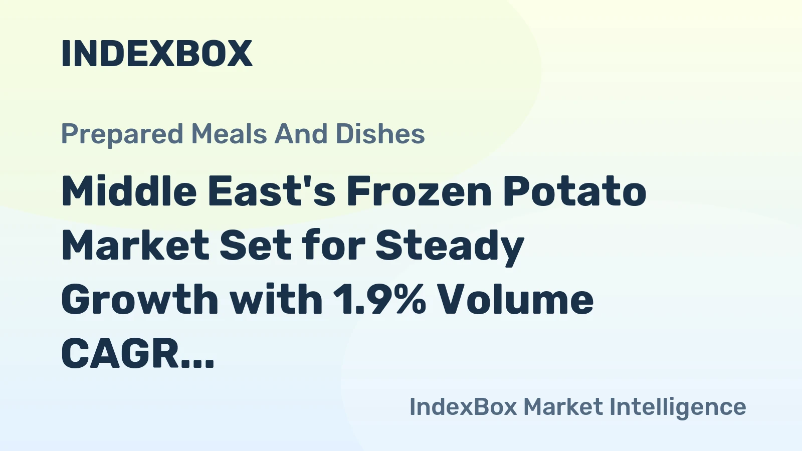 Middle East's Frozen Potato Market Set for Steady Growth with 1.9% Volume CAGR Through 2035