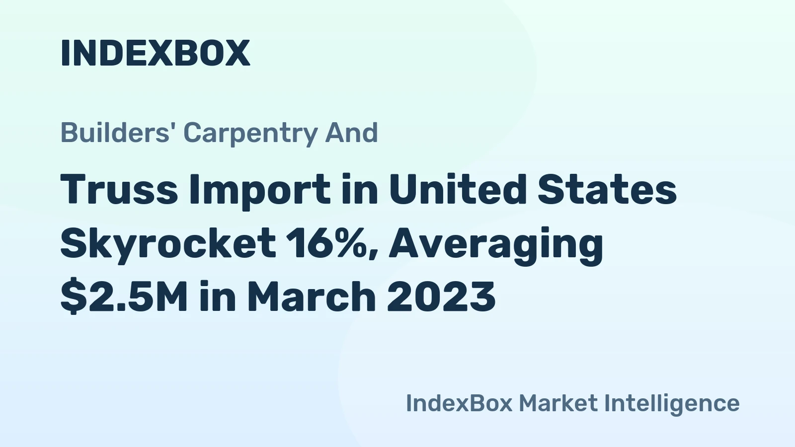 Truss Import in United States Skyrocket 16%, Averaging $2.5M in March 2023