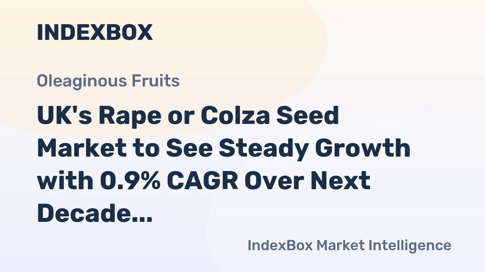 UK's Rape or Colza Seed Market to See Steady Growth with 0.9% CAGR Over Next Decade