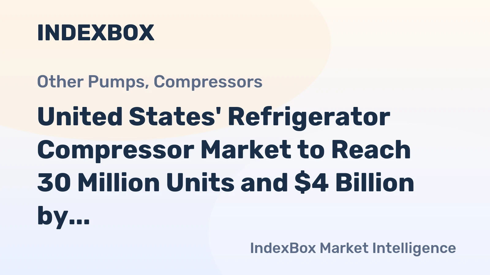 United States' Refrigerator Compressor Market to Reach 30 Million Units and $4 Billion by 2035