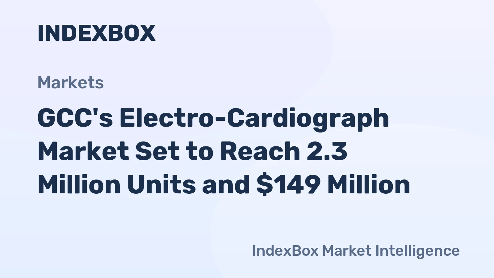 GCC's Electro-Cardiograph Market Set to Reach 2.3 Million Units and $149 Million