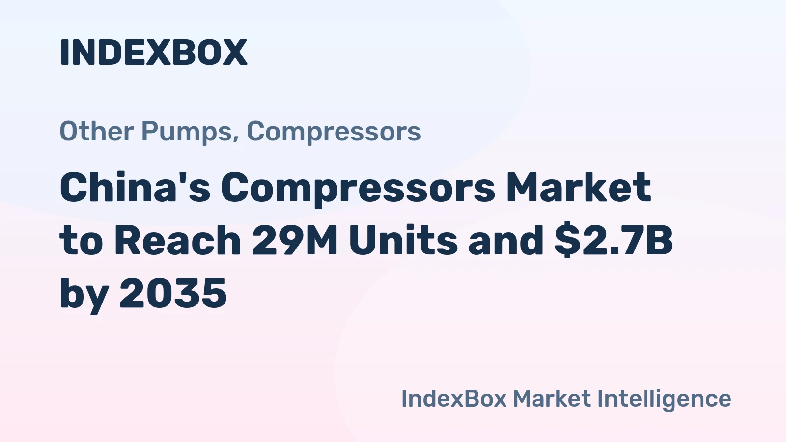 China's Compressors Market to Reach 29M Units and $2.7B by 2035