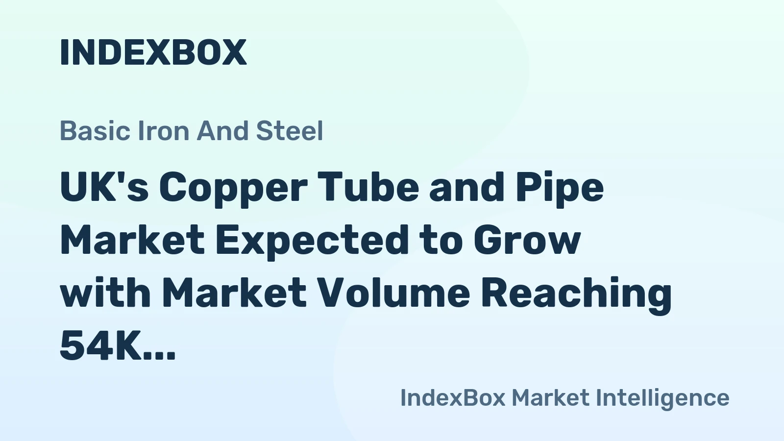 UK's Copper Tube and Pipe Market Expected to Grow with Market Volume Reaching 54K tons and Market Value of $655M by 2035