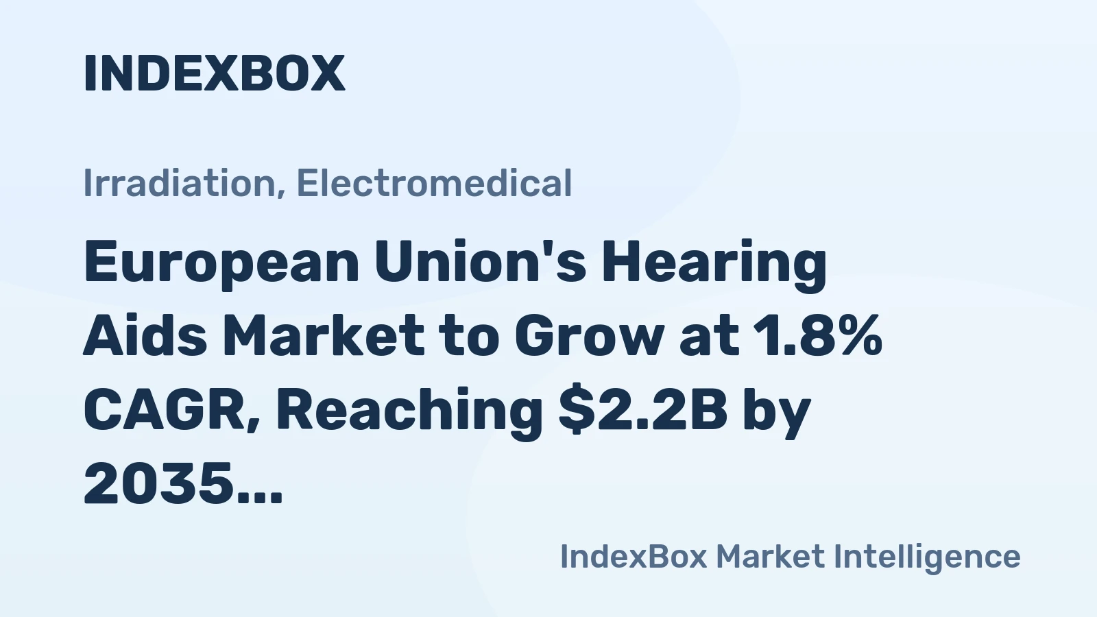 European Union's Hearing Aids Market to Grow at 1.8% CAGR, Reaching $2.2B by 2035