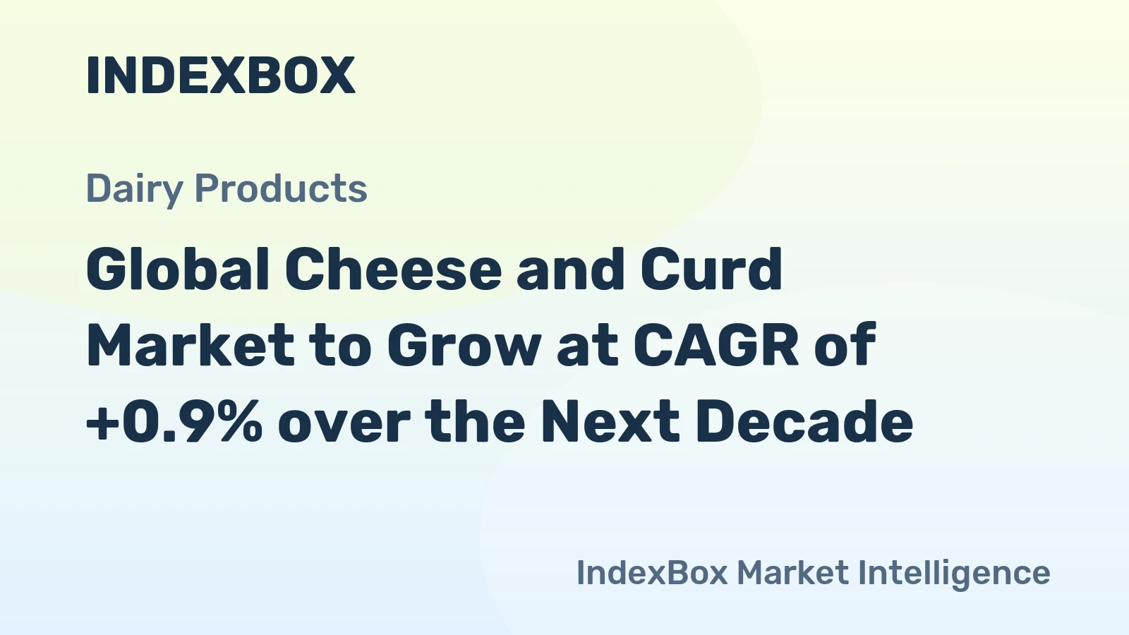 Global Cheese and Curd Market to Grow at CAGR of +0.9% over the Next Decade