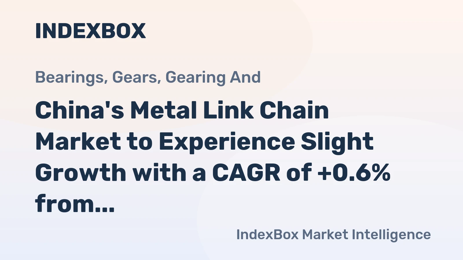 China's Metal Link Chain Market to Experience Slight Growth with a CAGR of +0.6% from 2024 to 2035