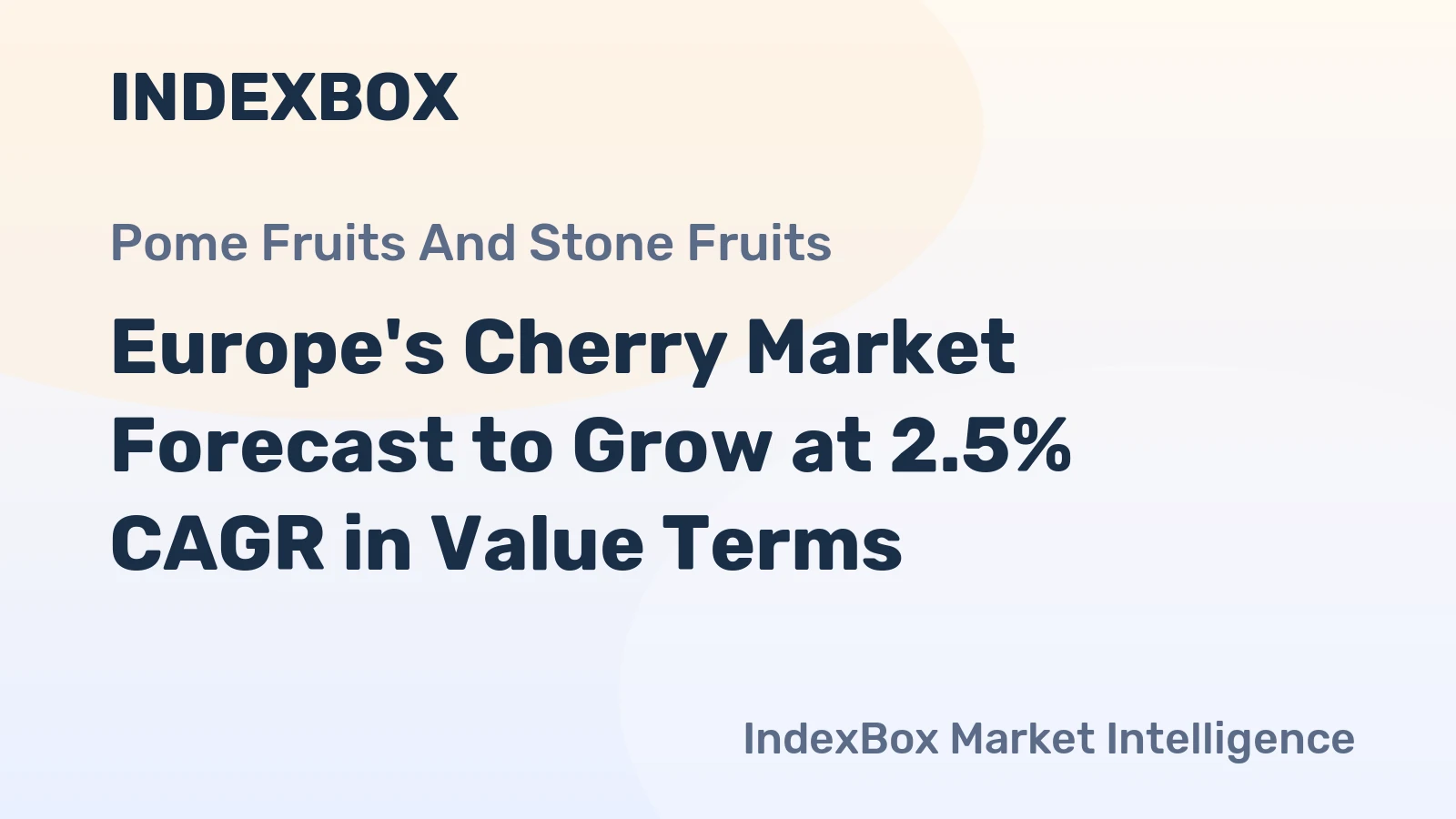 Europe's Cherry Market Forecast to Grow at 2.5% CAGR in Value Terms