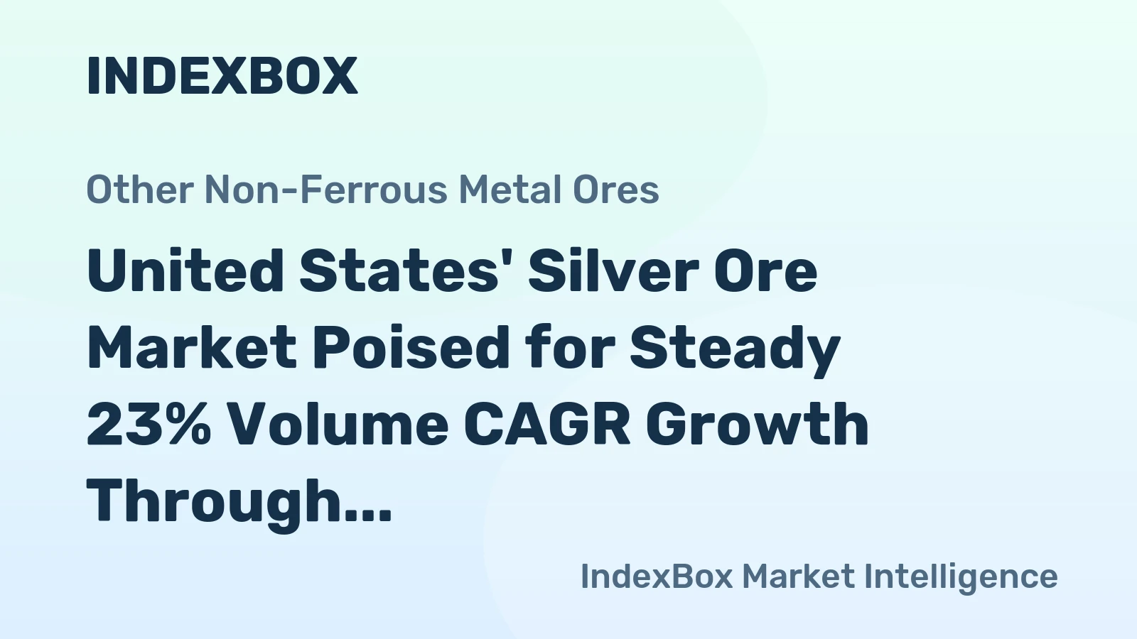 United States' Silver Ore Market Poised for Steady 23% Volume CAGR Growth Through 2035