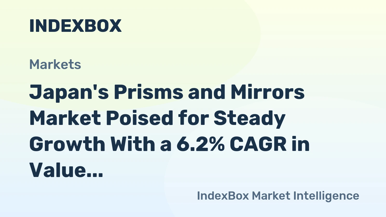 Japan's Prisms and Mirrors Market Poised for Steady Growth With a 6.2% CAGR in Value Through 2035