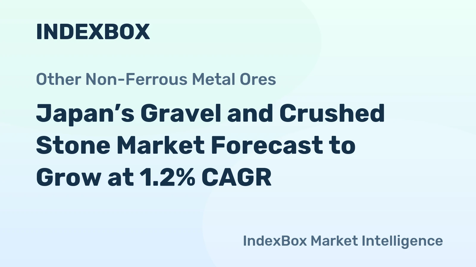Japan’s Gravel and Crushed Stone Market Forecast to Grow at 1.2% CAGR