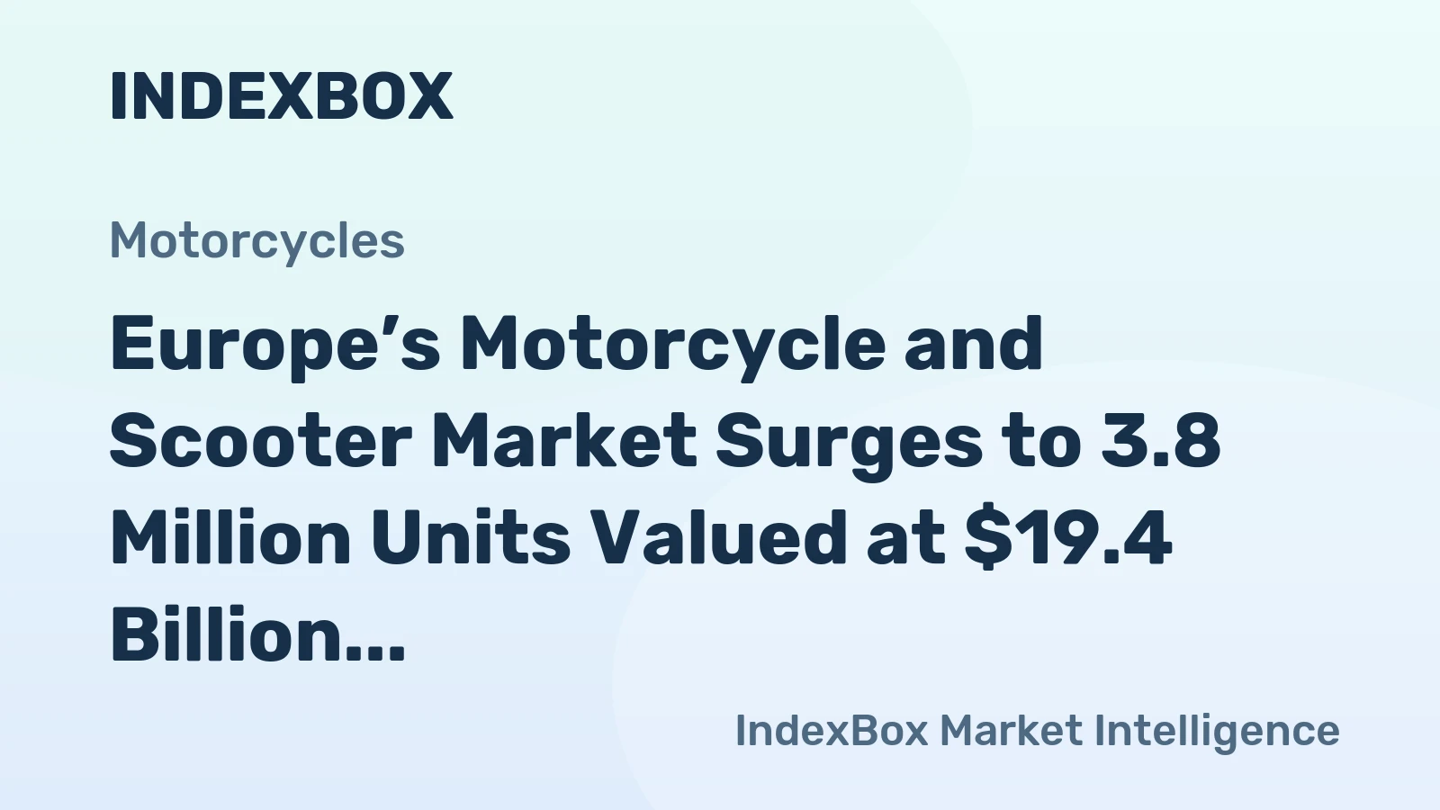 Europe’s Motorcycle and Scooter Market Surges to 3.8 Million Units Valued at $19.4 Billion