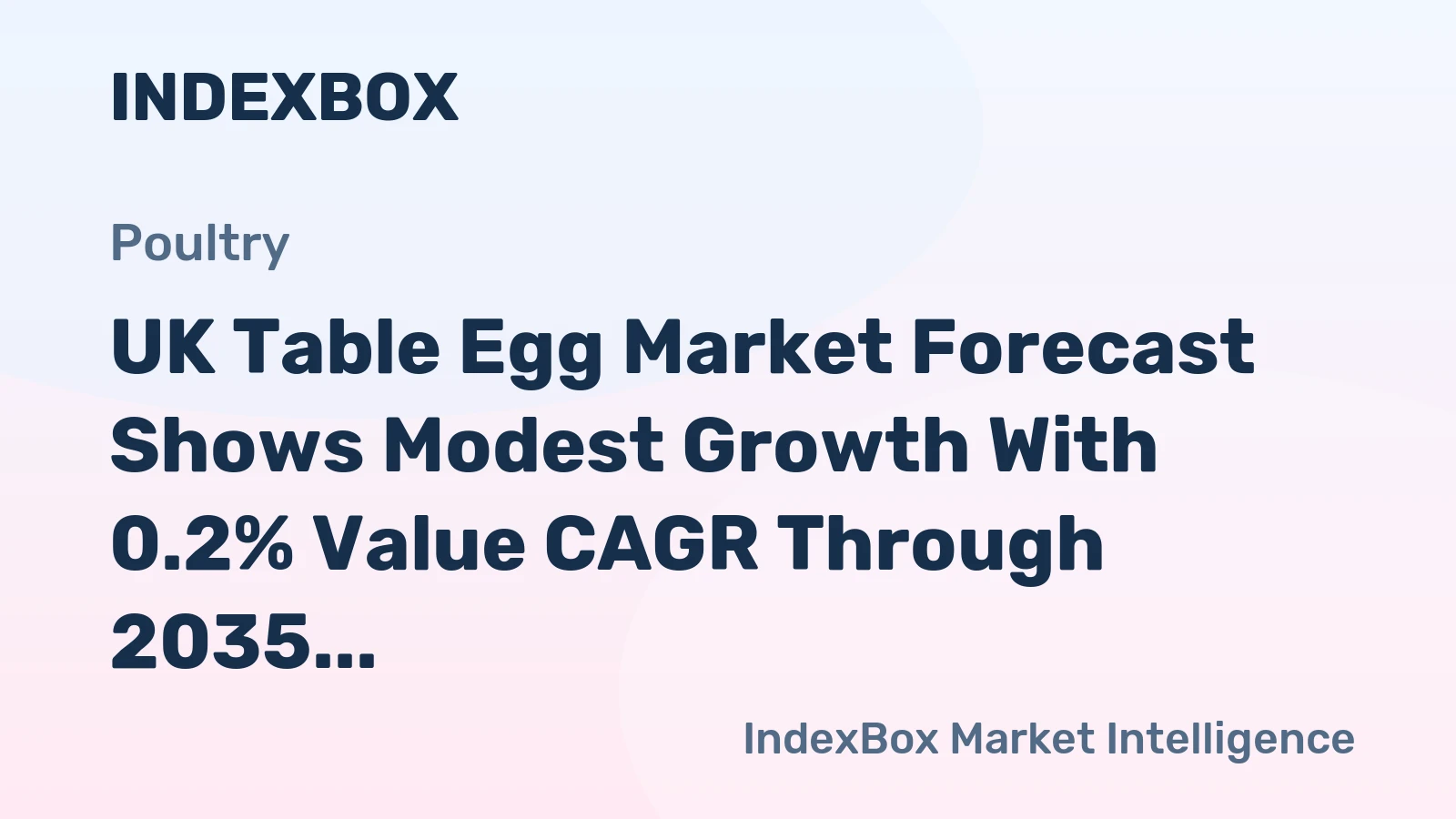 UK Table Egg Market Forecast Shows Modest Growth With 0.2% Value CAGR Through 2035