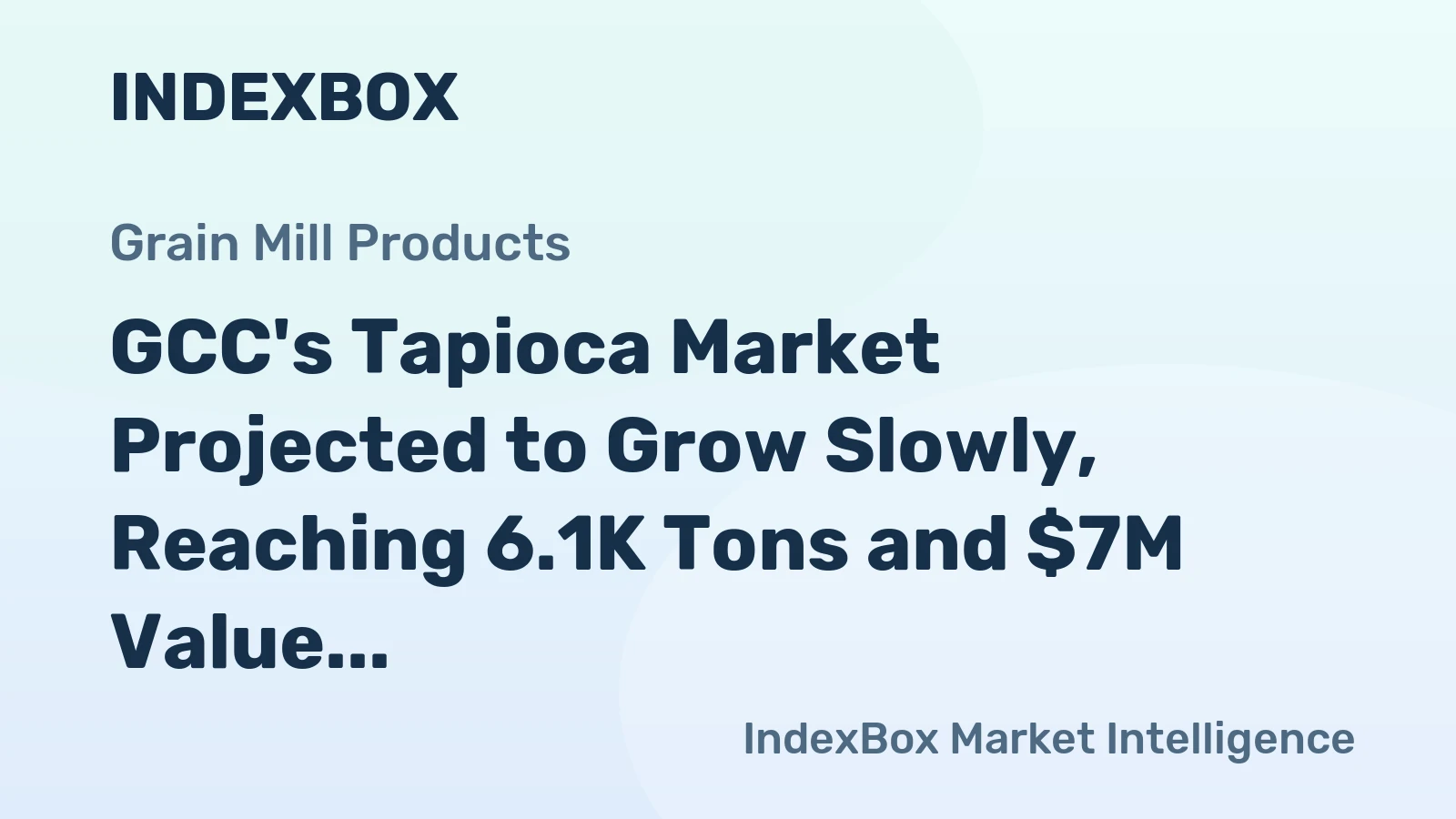 GCC's Tapioca Market Projected to Grow Slowly, Reaching 6.1K Tons and $7M Value by 2035