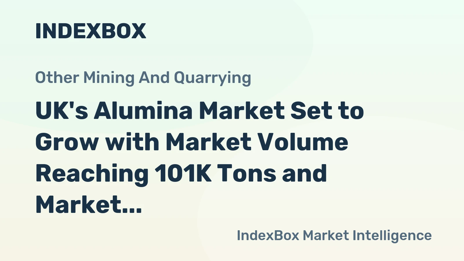 UK's Alumina Market Set to Grow with Market Volume Reaching 101K Tons and Market Value Hitting $80M by 2035