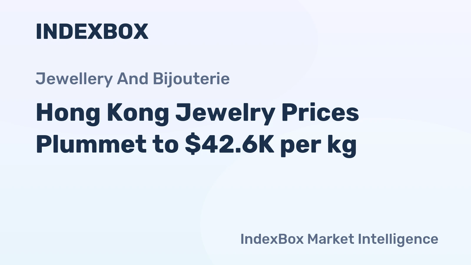Hong Kong Jewelry Prices Plummet to $42.6K per kg