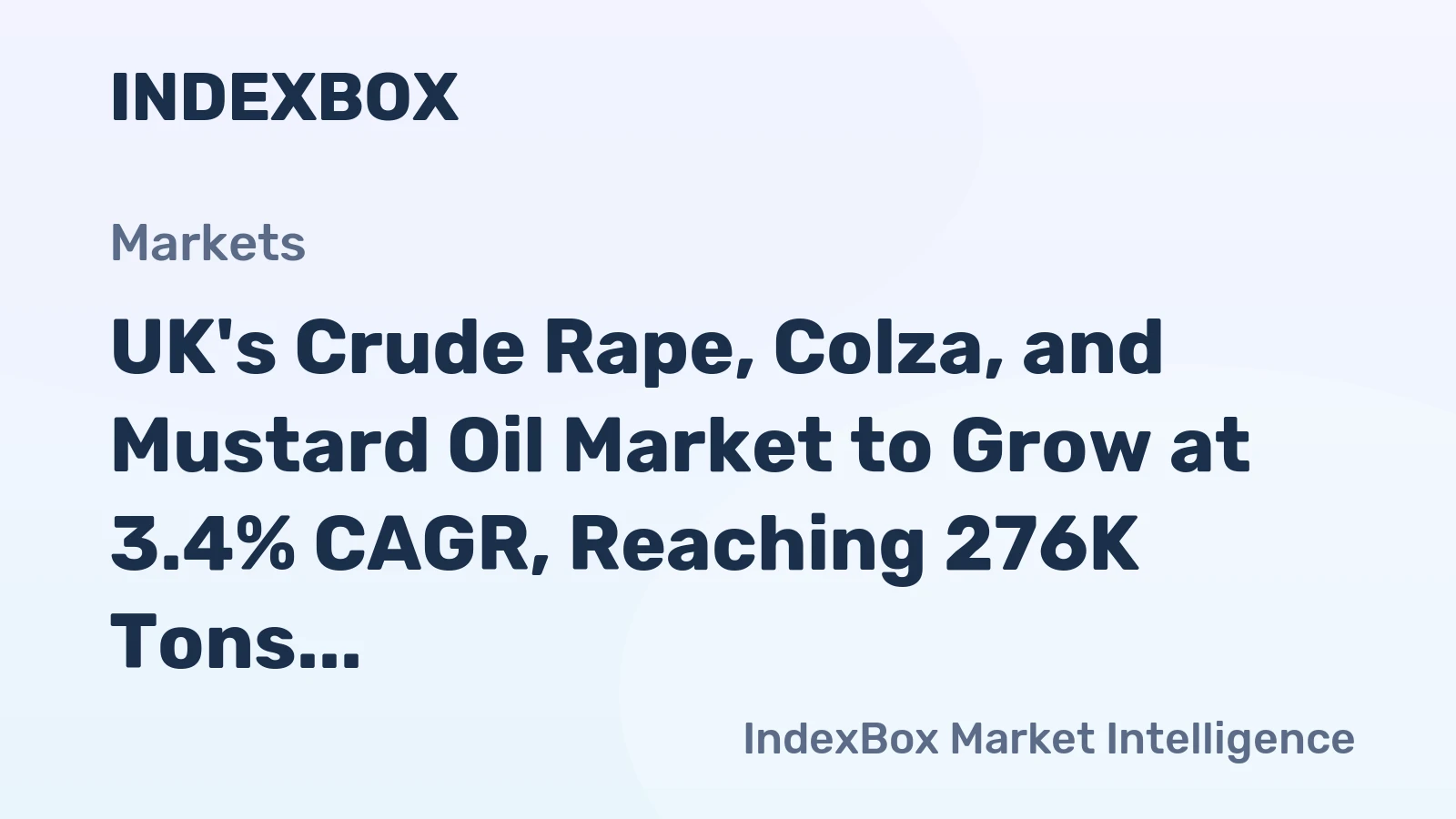 UK's Crude Rape, Colza, and Mustard Oil Market to Grow at 3.4% CAGR, Reaching 276K Tons by 2035