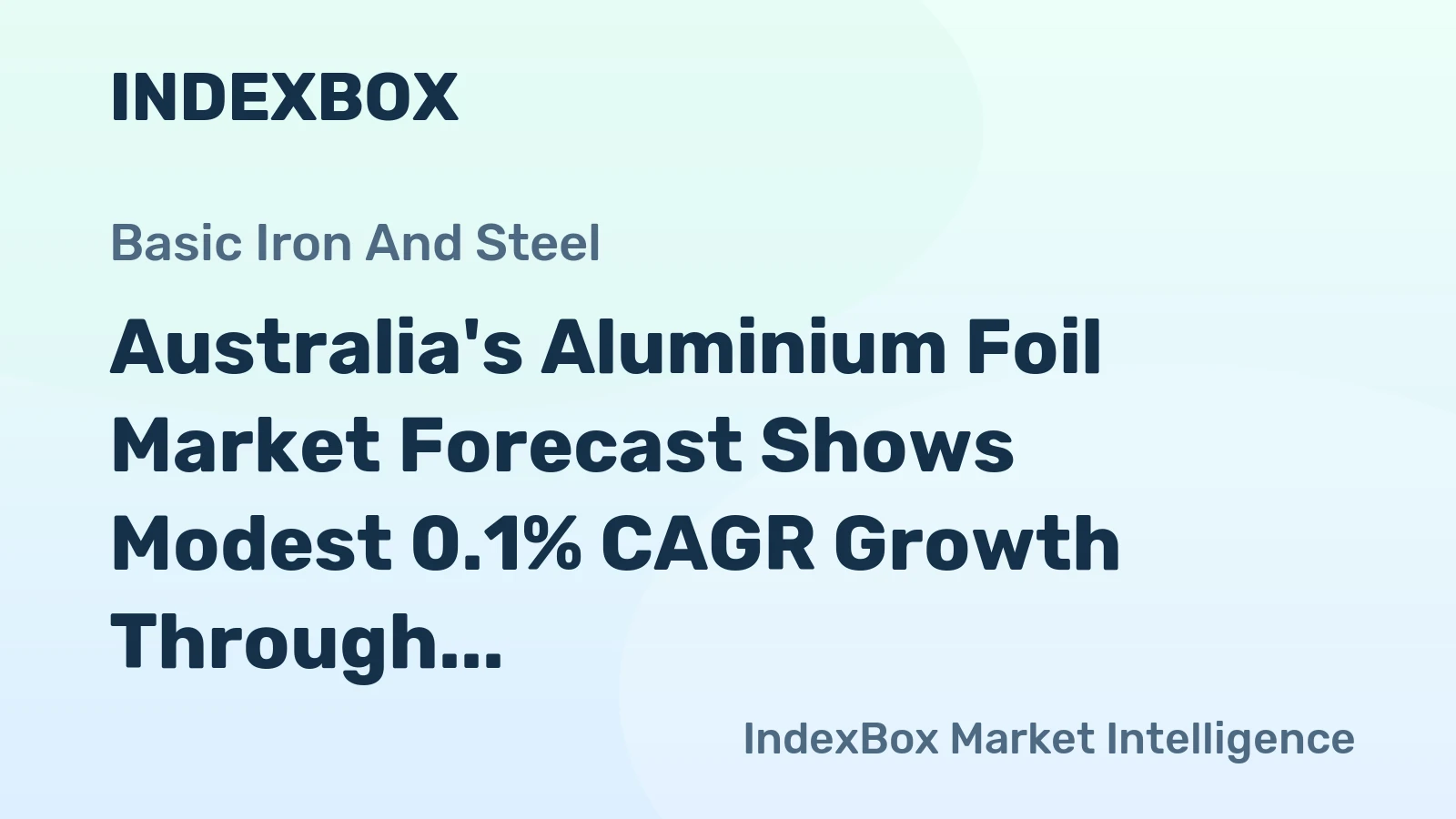 Australia's Aluminium Foil Market Forecast Shows Modest 0.1% CAGR Growth Through 2035