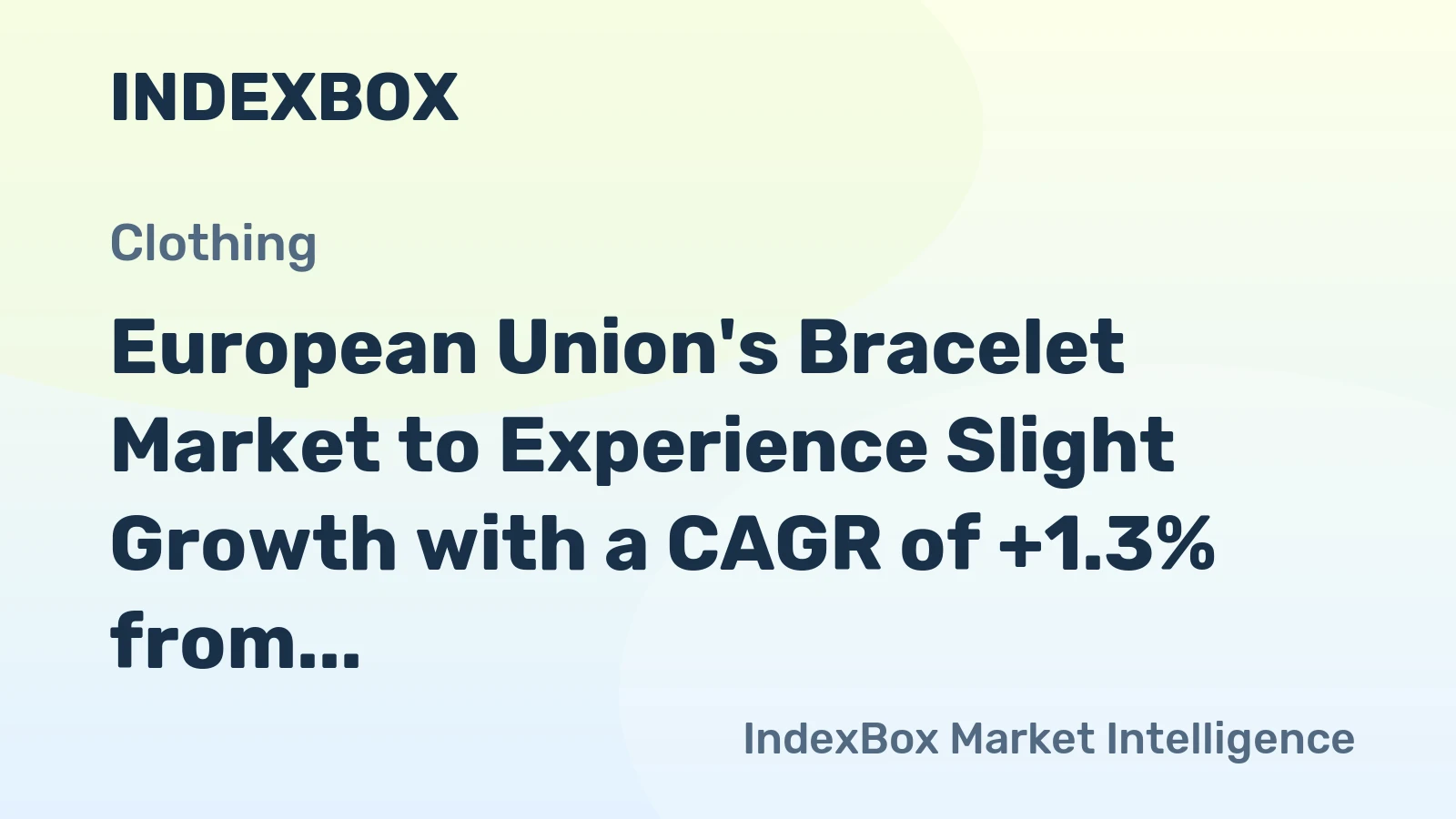European Union's Bracelet Market to Experience Slight Growth with a CAGR of +1.3% from 2024-2035