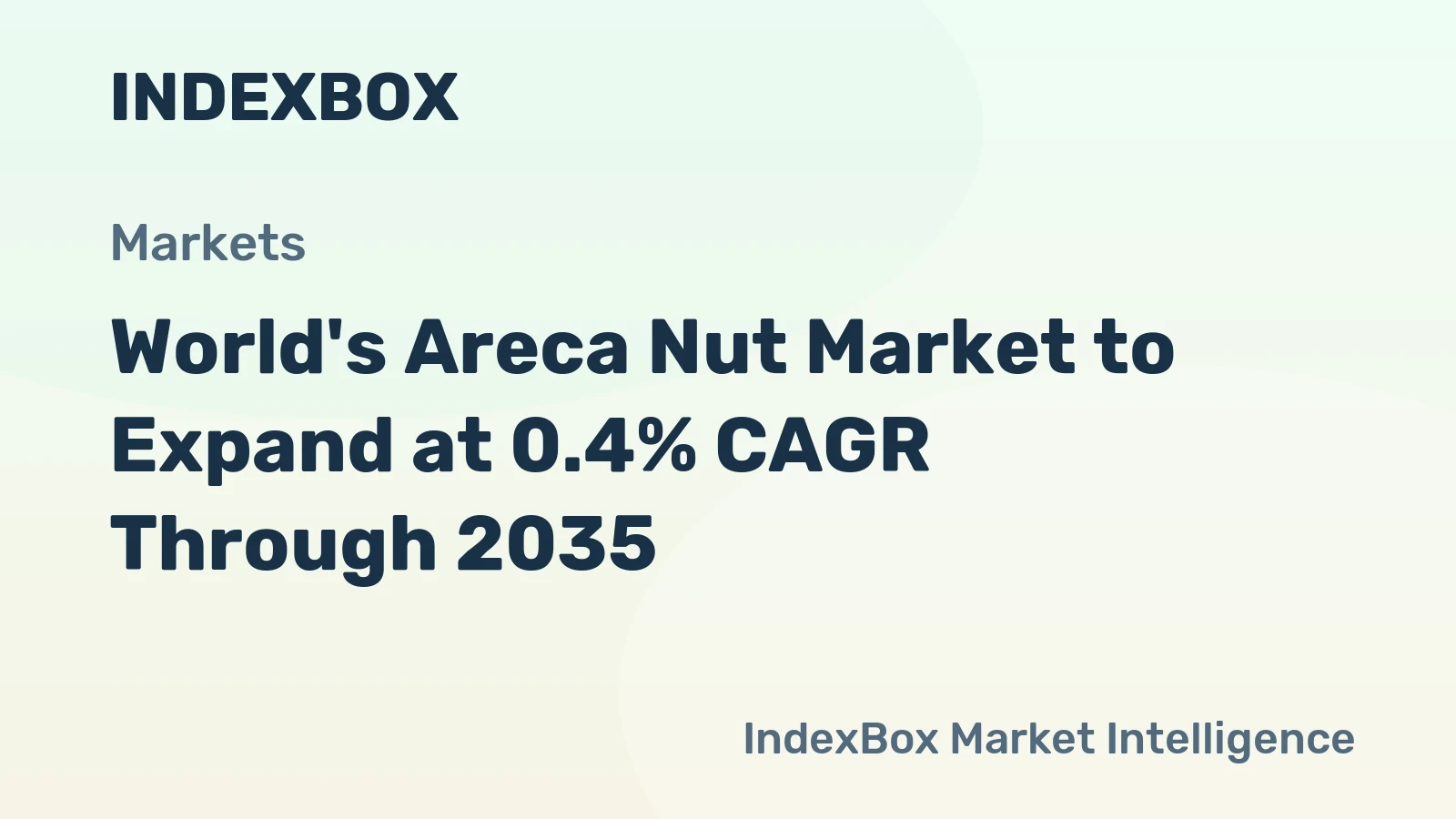 World's Areca Nut Market to Expand at 0.4% CAGR Through 2035