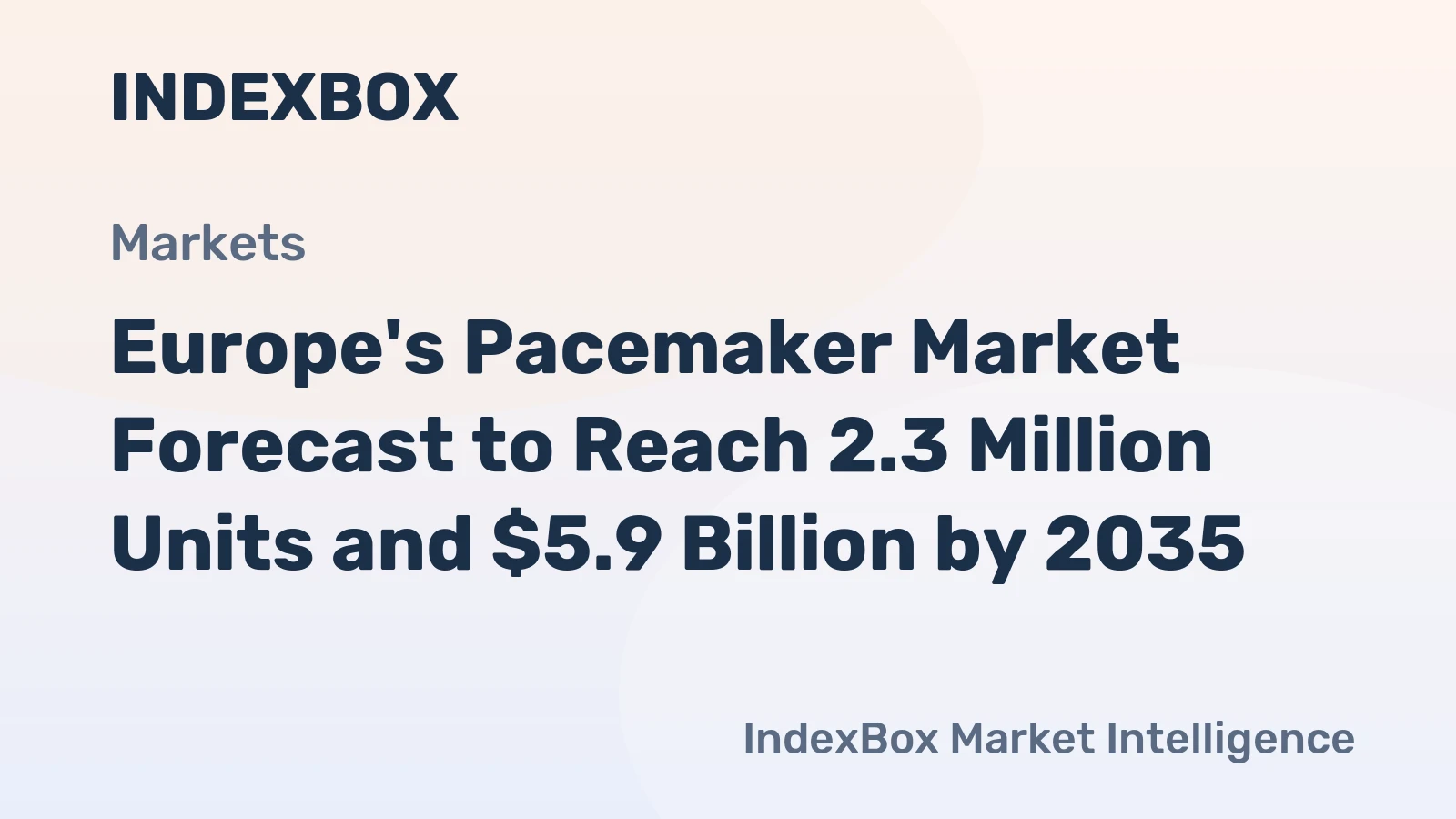 Europe's Pacemaker Market Forecast to Reach 2.3 Million Units and $5.9 Billion by 2035