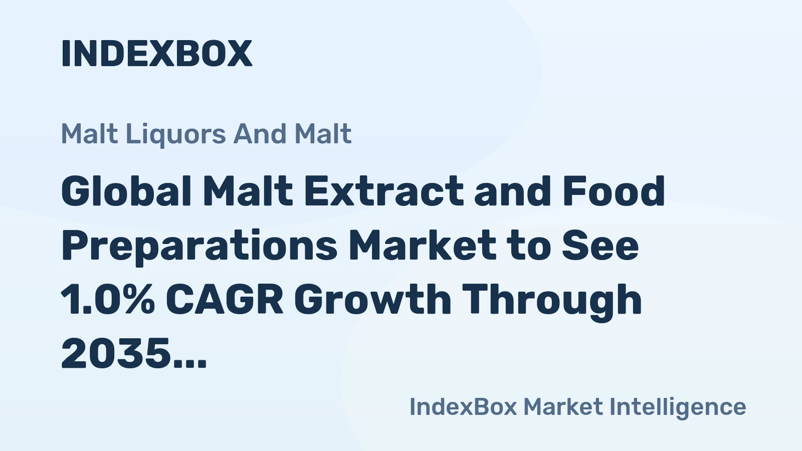 Global Malt Extract and Food Preparations Market to See 1.0% CAGR Growth Through 2035