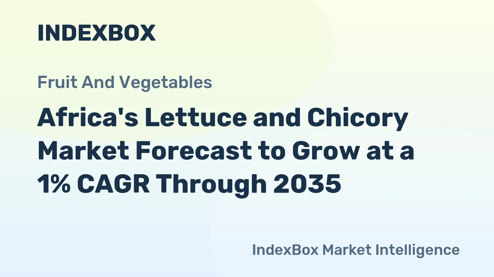 Africa's Lettuce and Chicory Market Forecast to Grow at a 1% CAGR Through 2035