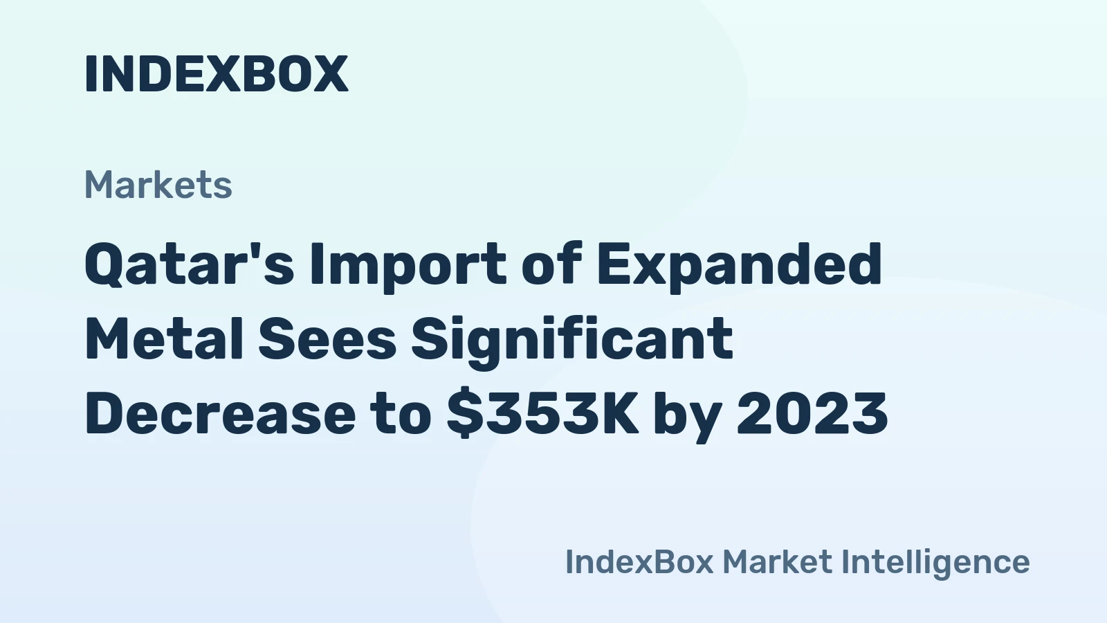 Qatar's Import of Expanded Metal Sees Significant Decrease to $353K by 2023