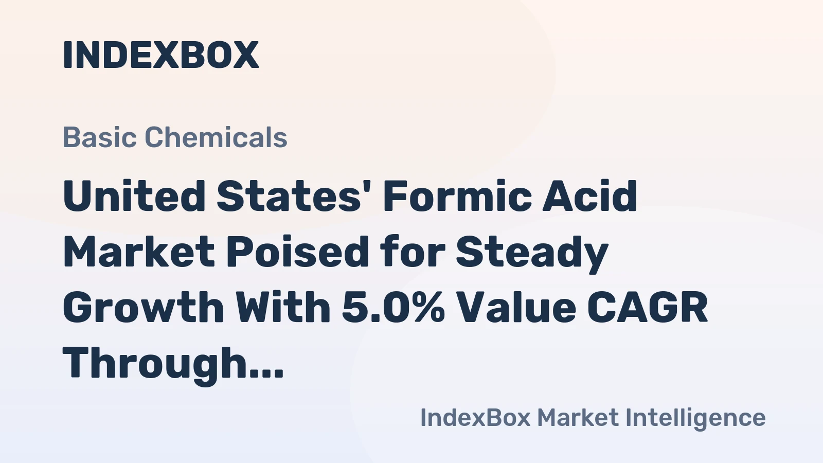 United States' Formic Acid Market Poised for Steady Growth With 5.0% Value CAGR Through 2035
