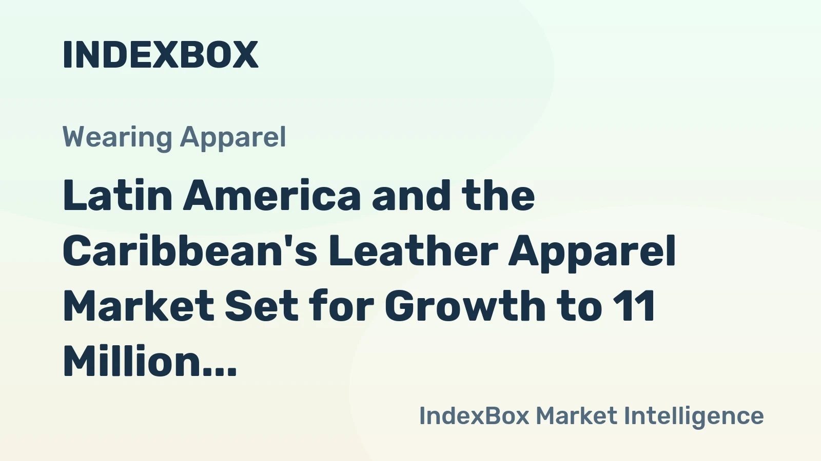 Latin America and the Caribbean's Leather Apparel Market Set for Growth to 11 Million Units and $1.3 Billion