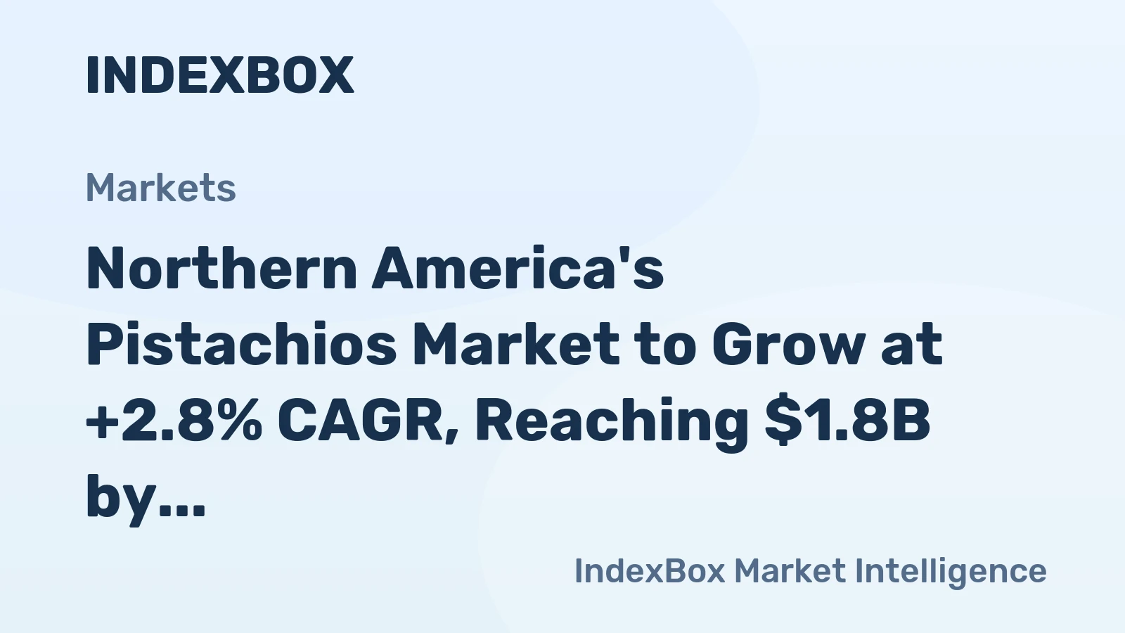 Northern America's Pistachios Market to Grow at +2.8% CAGR, Reaching $1.8B by 2035