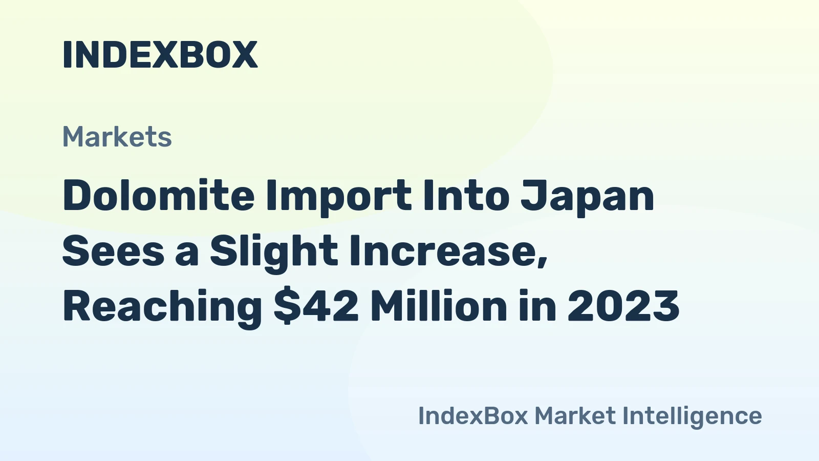 Dolomite Import Into Japan Sees a Slight Increase, Reaching $42 Million in 2023