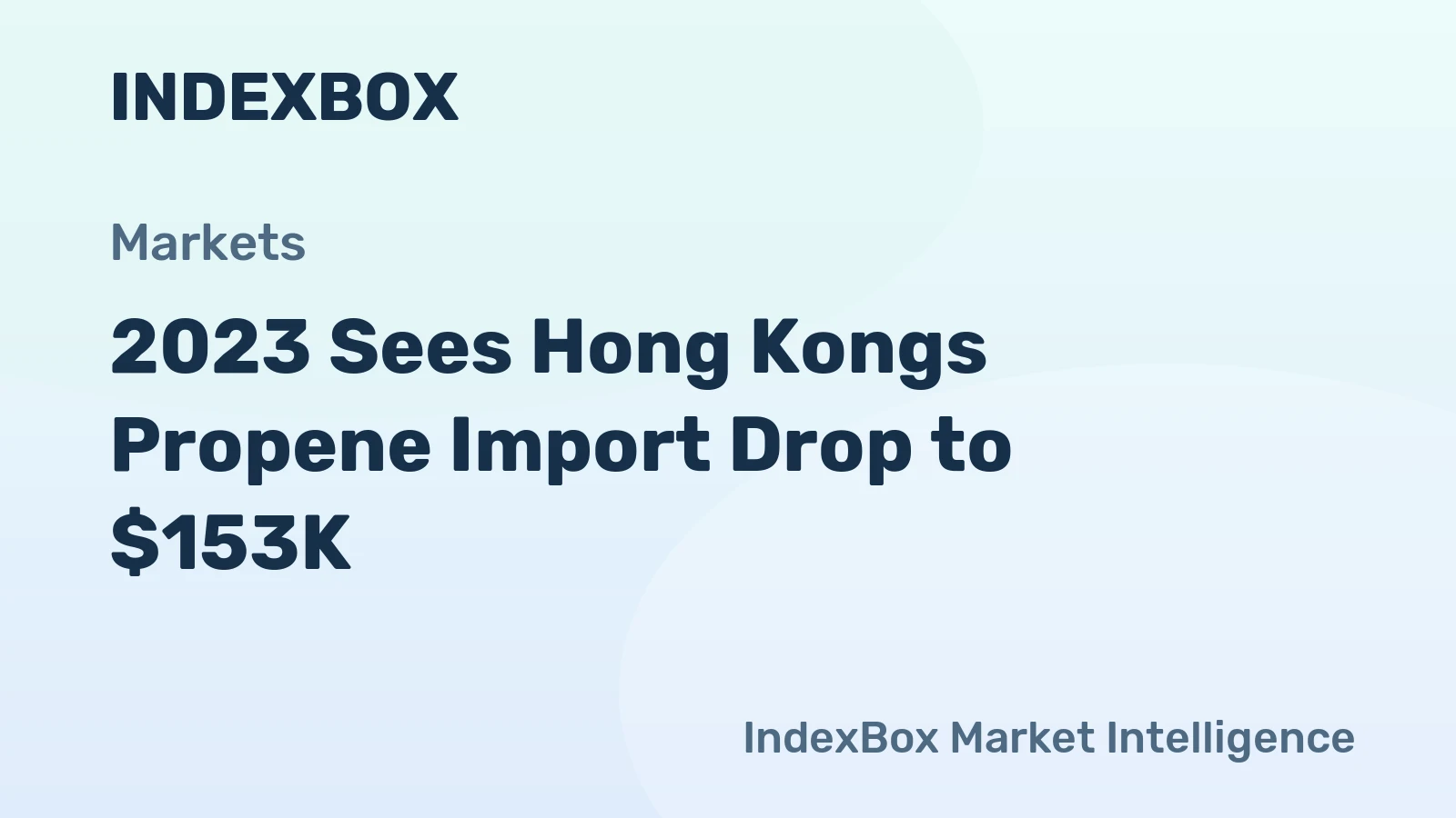 2023 Sees Hong Kongs Propene Import Drop to $153K