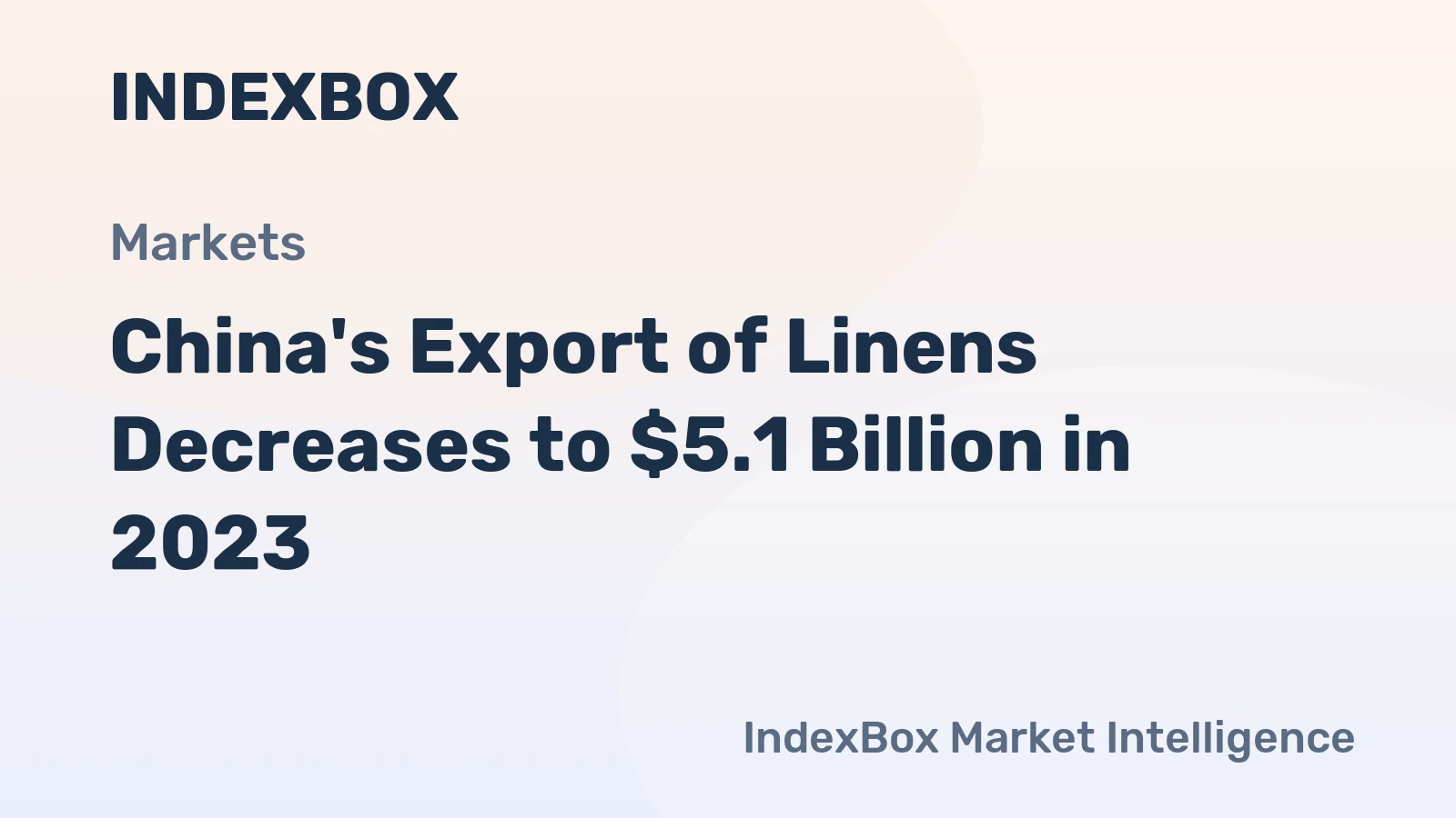 China's Export of Linens Decreases to $5.1 Billion in 2023