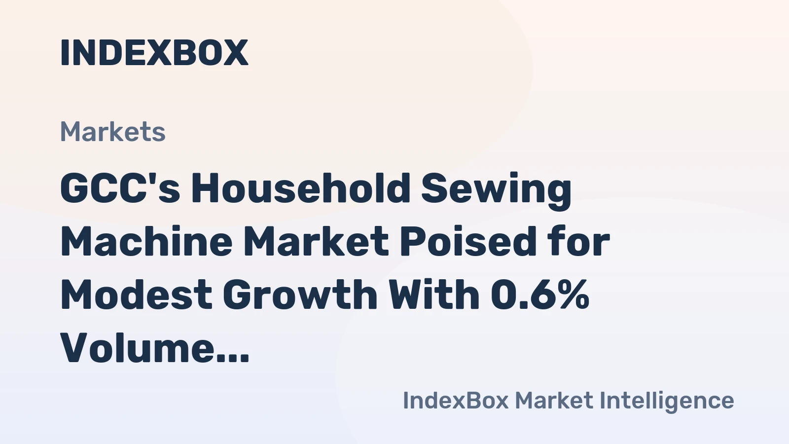 GCC's Household Sewing Machine Market Poised for Modest Growth With 0.6% Volume CAGR Through 2035