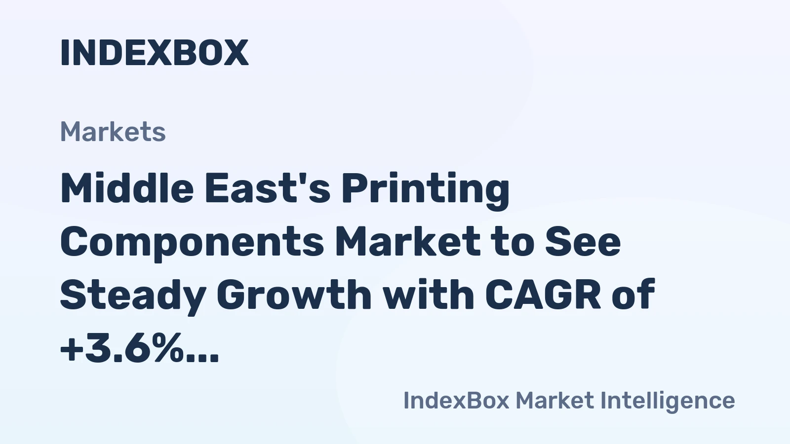 Middle East's Printing Components Market to See Steady Growth with CAGR of +3.6% Over Next Decade