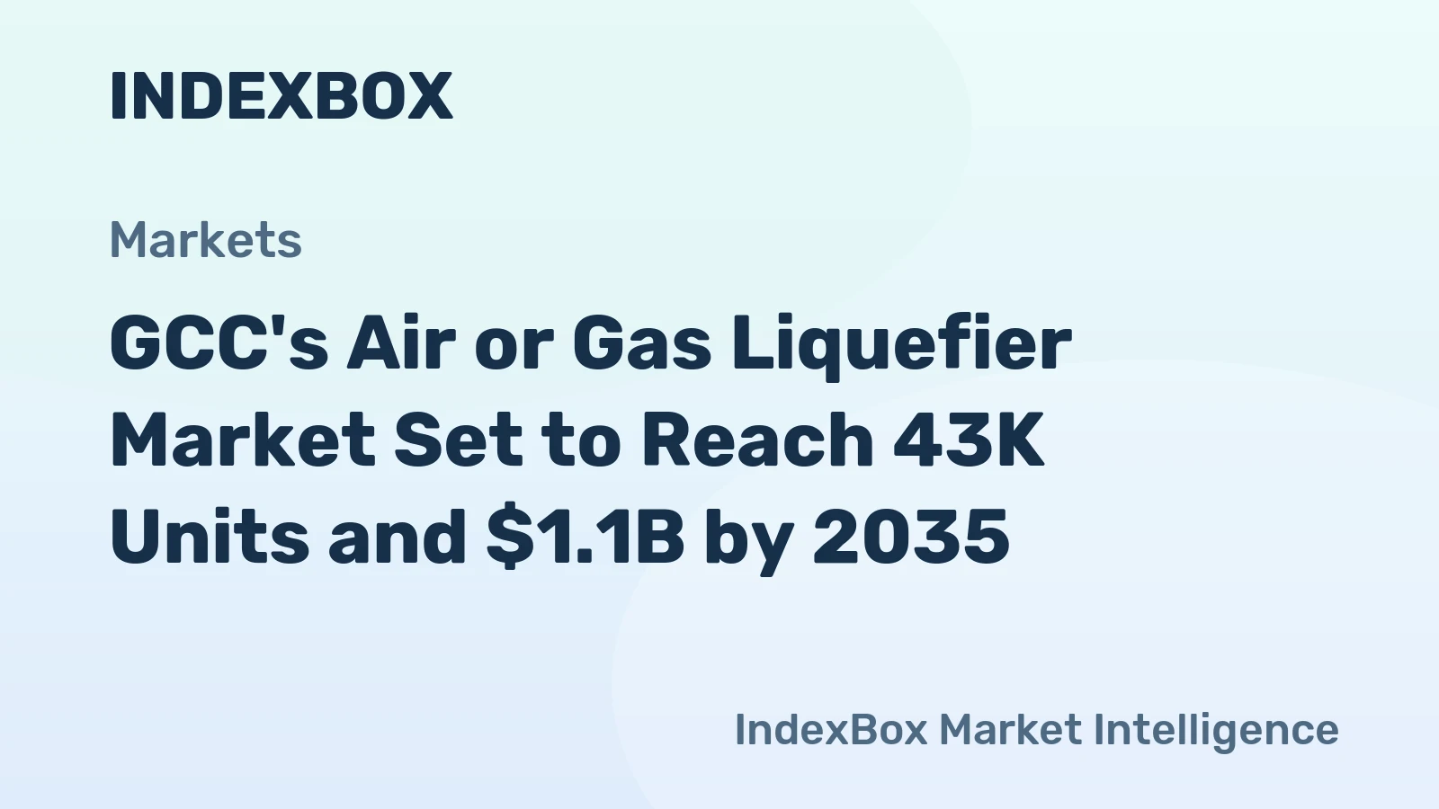 GCC's Air or Gas Liquefier Market Set to Reach 43K Units and $1.1B by 2035