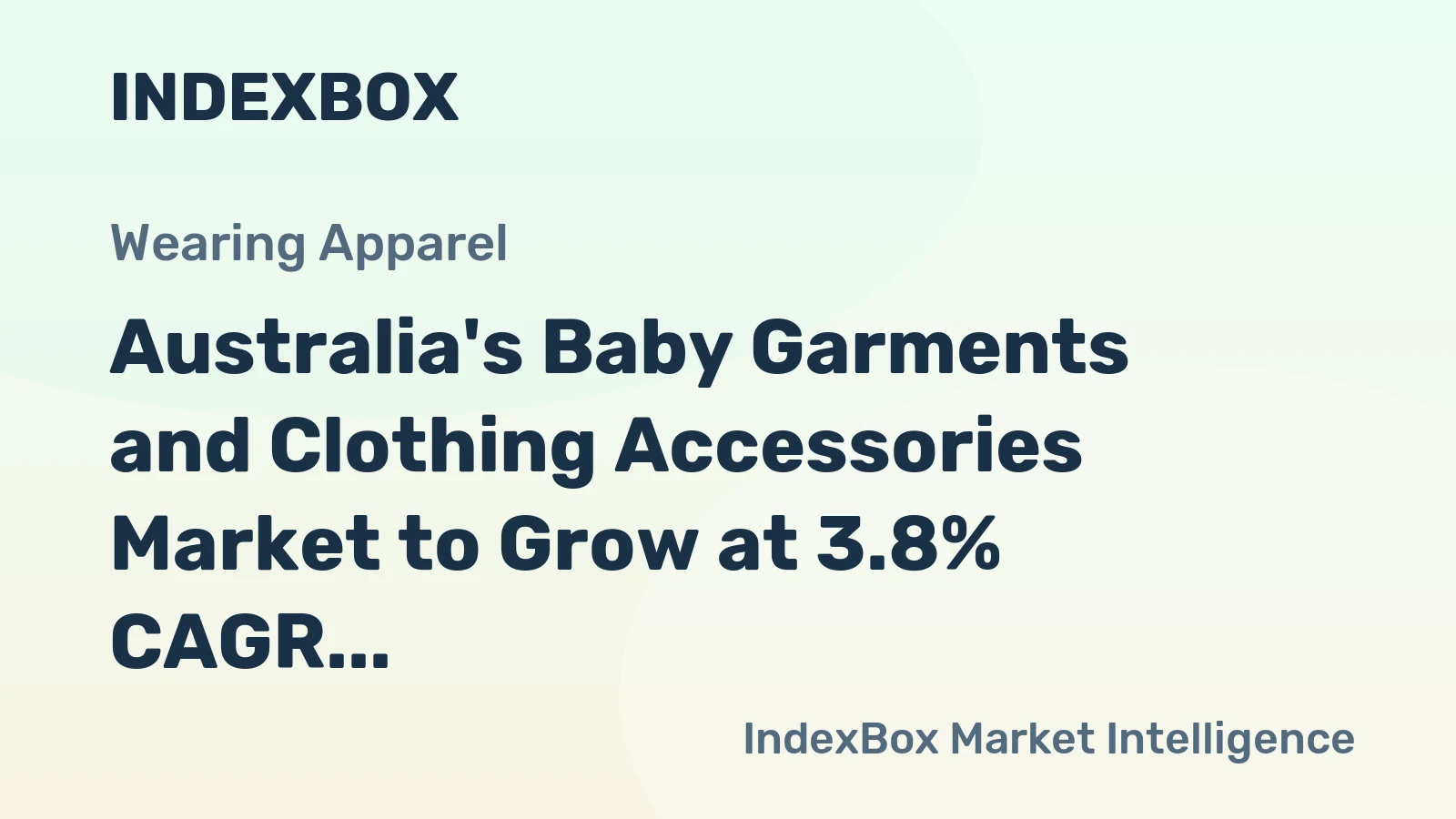 Australia's Baby Garments and Clothing Accessories Market to Grow at 3.8% CAGR, Reaching 44M Units by 2035