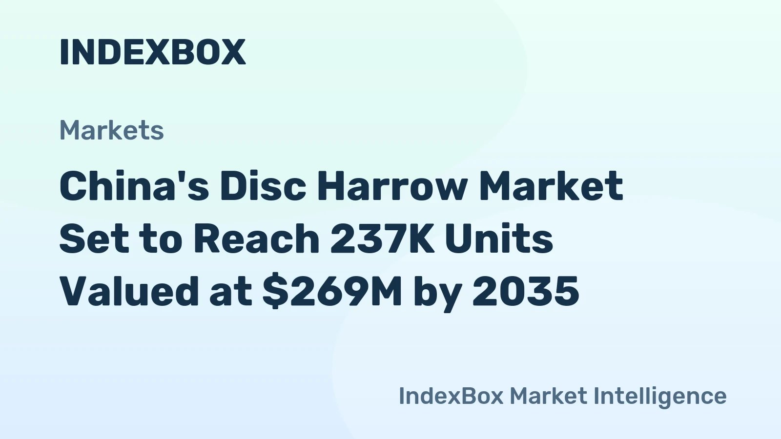 China's Disc Harrow Market Set to Reach 237K Units Valued at $269M by 2035