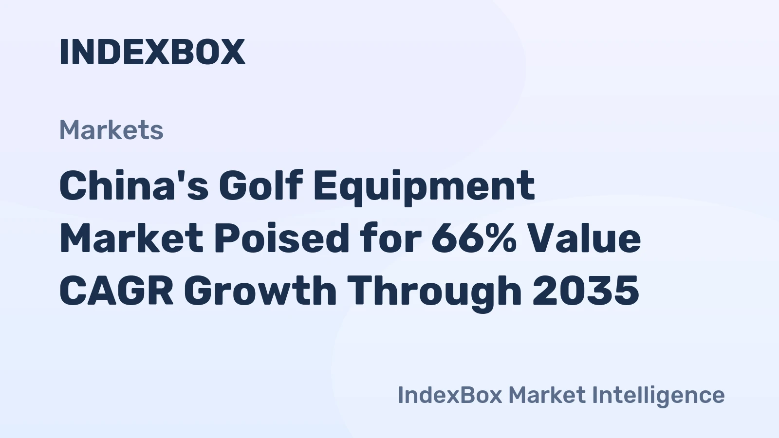 China's Golf Equipment Market Poised for 66% Value CAGR Growth Through 2035