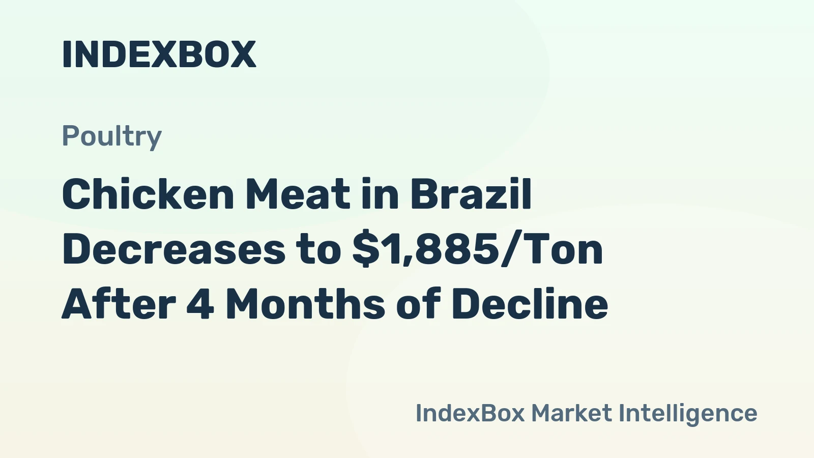 Chicken Meat in Brazil Decreases to $1,885/Ton After 4 Months of Decline