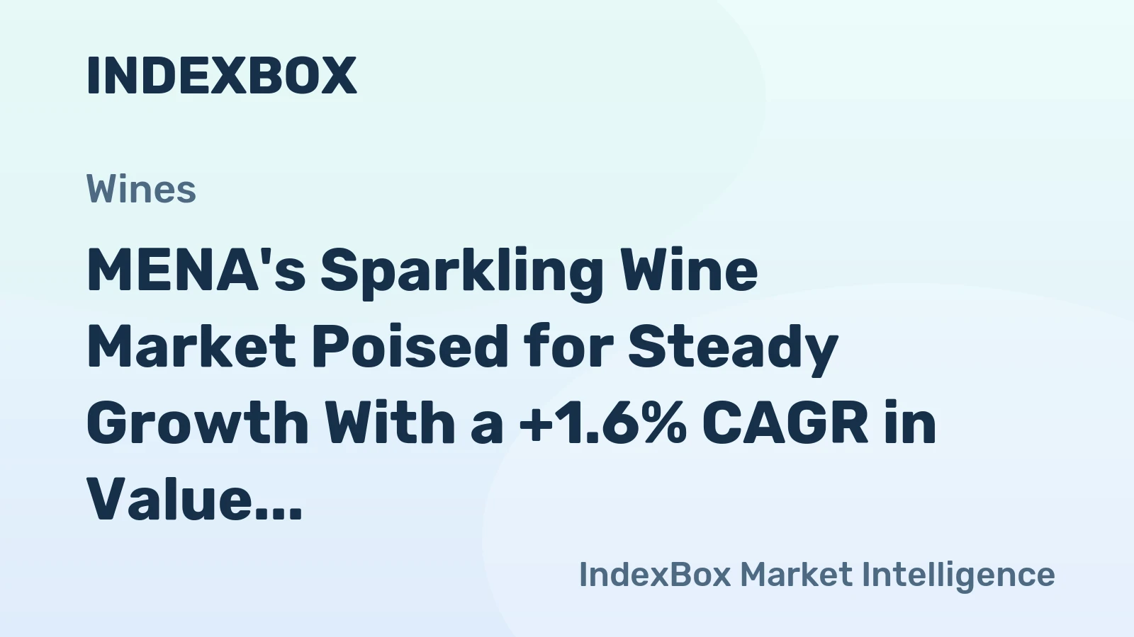 MENA's Sparkling Wine Market Poised for Steady Growth With a +1.6% CAGR in Value Through 2035