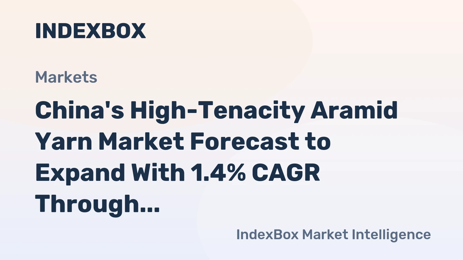 China's High-Tenacity Aramid Yarn Market Forecast to Expand With 1.4% CAGR Through 2035
