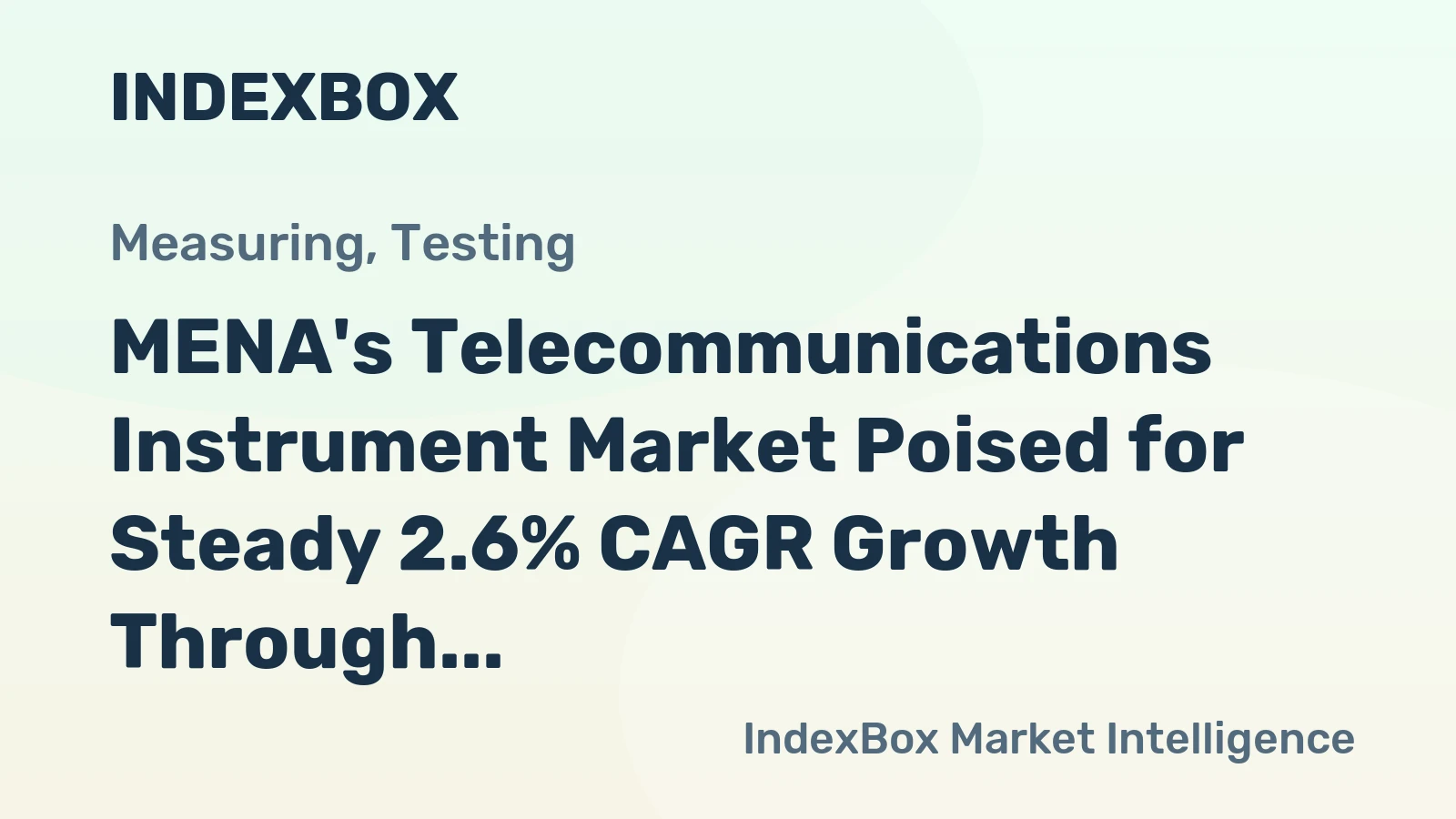 MENA's Telecommunications Instrument Market Poised for Steady 2.6% CAGR Growth Through 2035