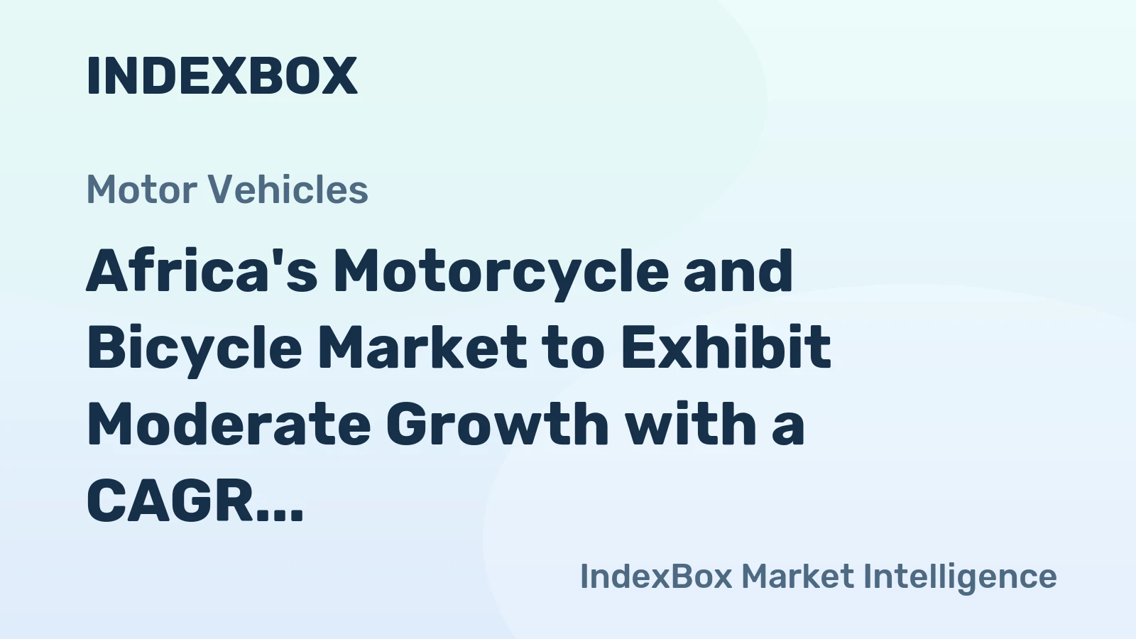 Africa's Motorcycle and Bicycle Market to Exhibit Moderate Growth with a CAGR of +1.2%, Reaching $5B by 2035