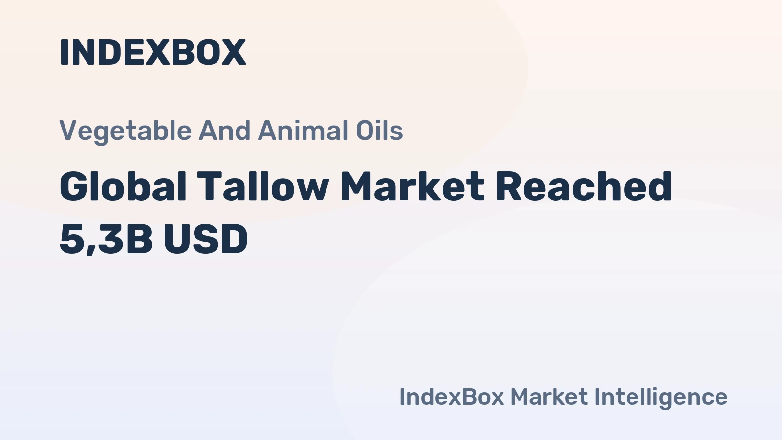 Global Tallow Market Reached 5,3B USD