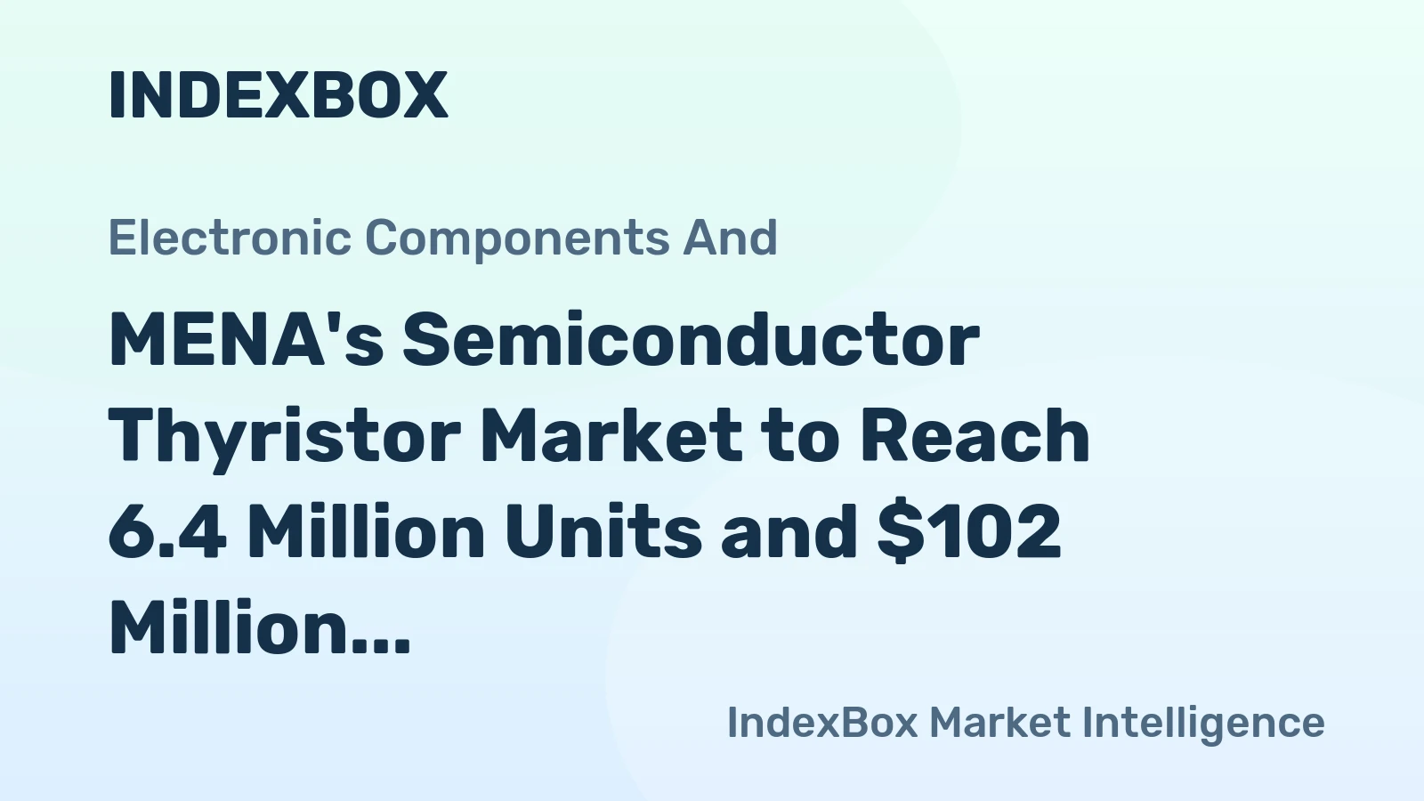 MENA's Semiconductor Thyristor Market to Reach 6.4 Million Units and $102 Million by 2035