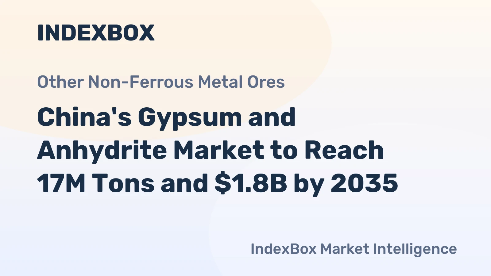 China's Gypsum and Anhydrite Market to Reach 17M Tons and $1.8B by 2035